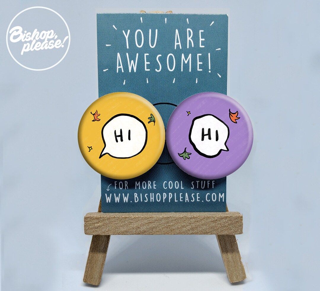 Heartstopper 'hi' Badge Set Badge 2 Pack, Nick and Charlie, TV Show ...