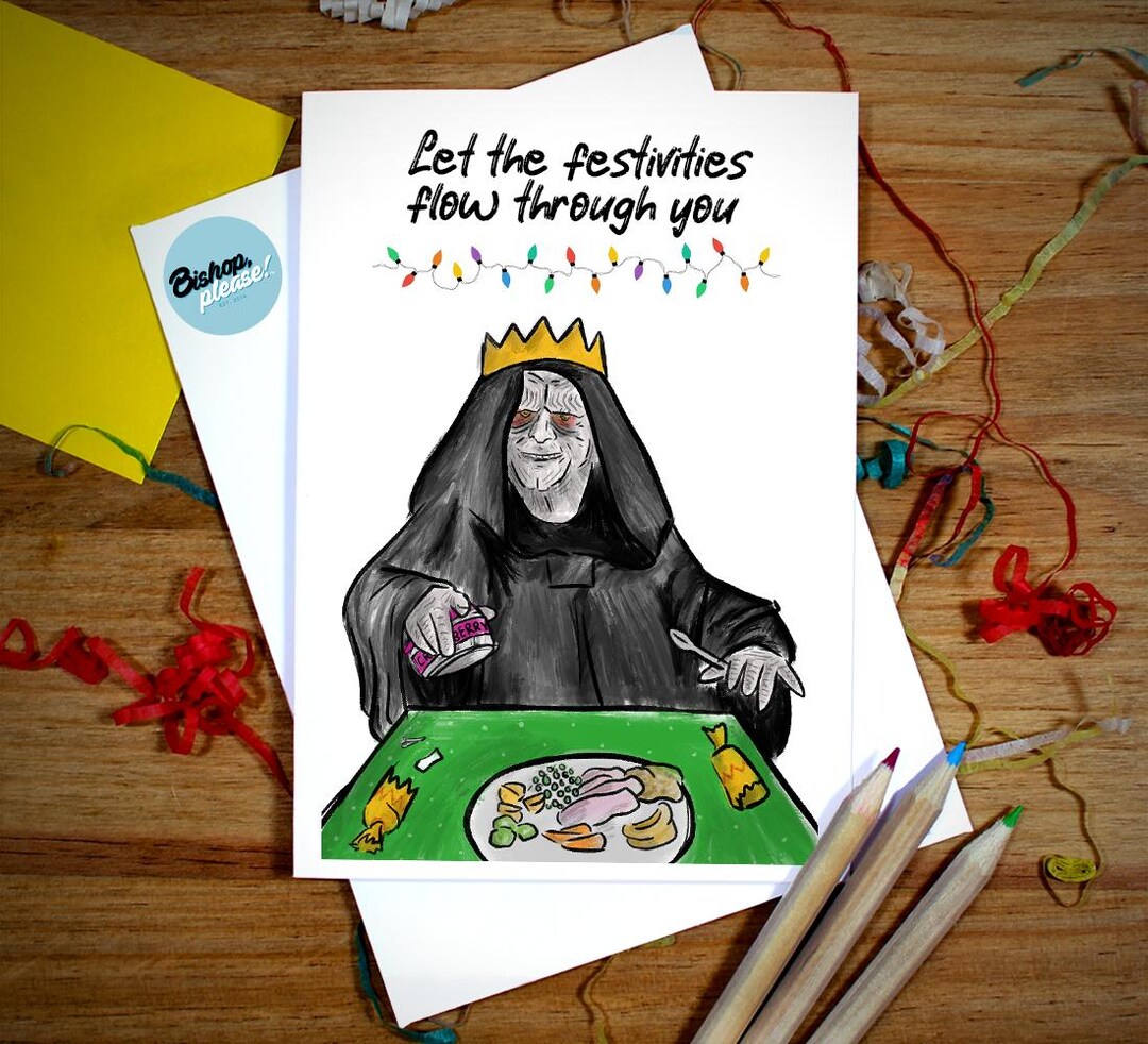 Star Wars Emperor Palpatine Christmas Card ' Let the Festivities Flow ...