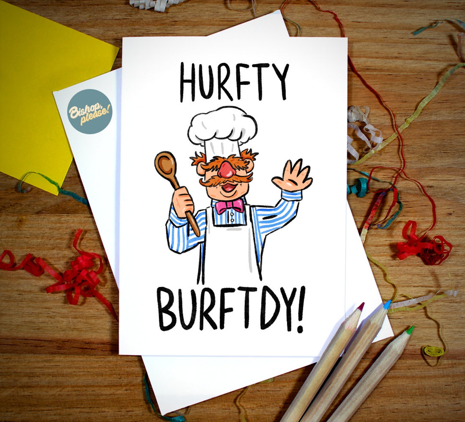 Swedish Chef Funny Birthday Card - 'HURFTY BURFTDY! the Muppets, the ...