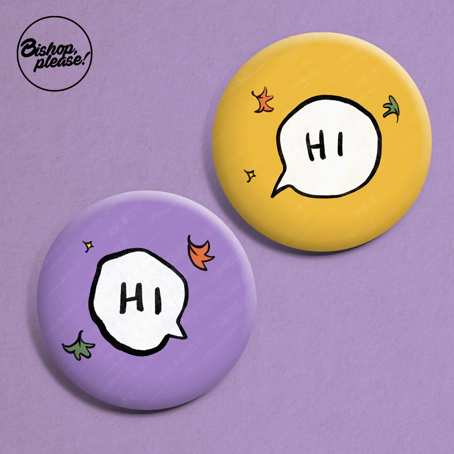 Heartstopper 'hi' Badge Set - Badge 2 Pack, Nick and Charlie, TV Show ...