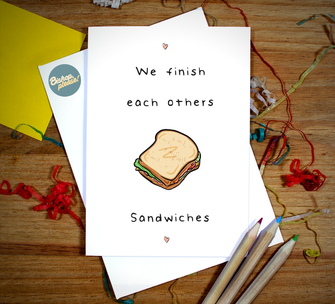 Frozen Card Wir fertigen uns gegenseitig Sandwiches Jahrestagskarte ...