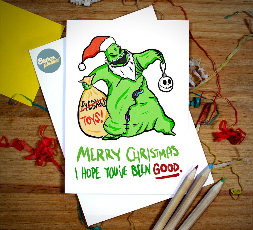Oogie Boogie Christmas Cards - the Nightmare Before Christmas, Funny ...