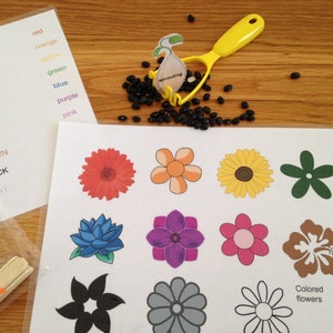 Sensory Bin and Educational Activities for Children- Planting Flowers ...