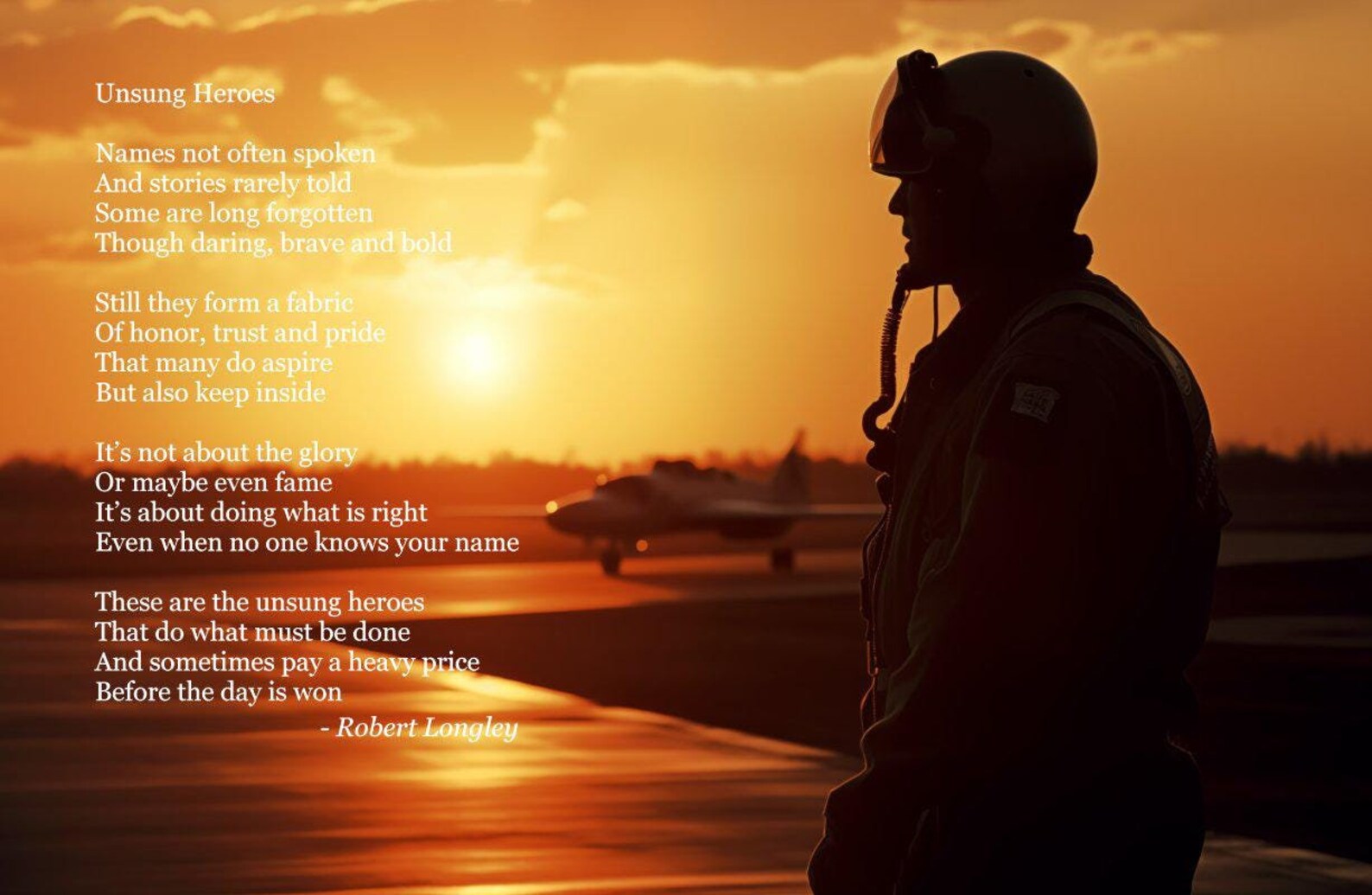 Unsung Heroes - Pilot Memorial Poem Printable - Etsy