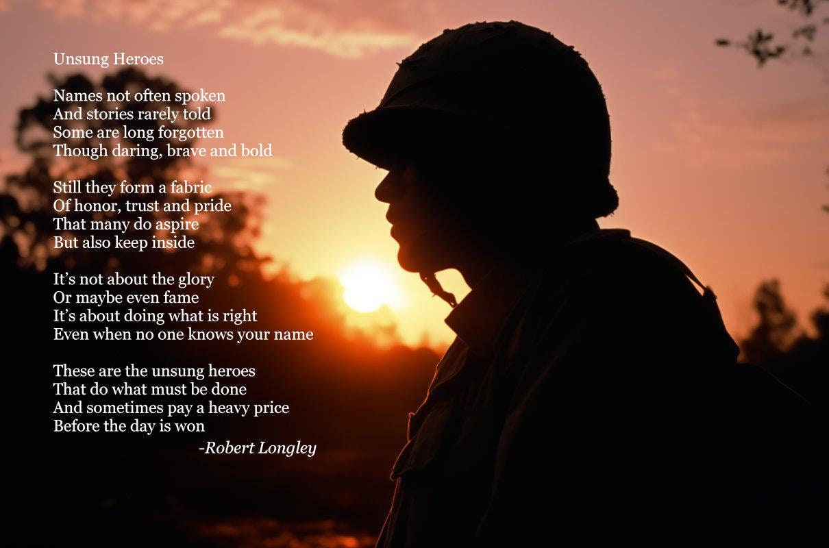 Unsung Heroes - Soldier 2 Memorial Poem Printable - Etsy