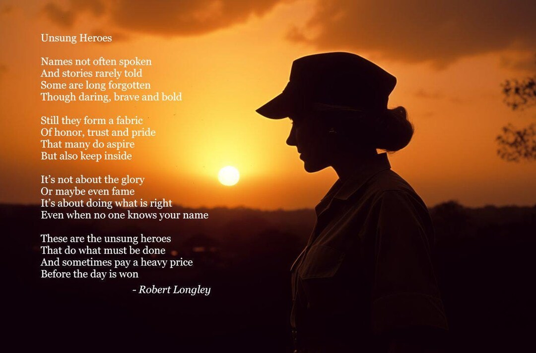 Unsung Heroes - Female Soldier Memorial Poem Printable - Etsy