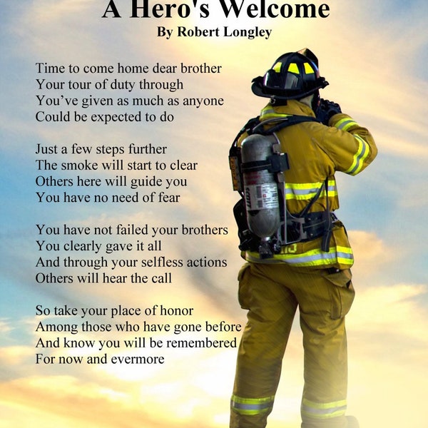 Firefighter Poem - Etsy