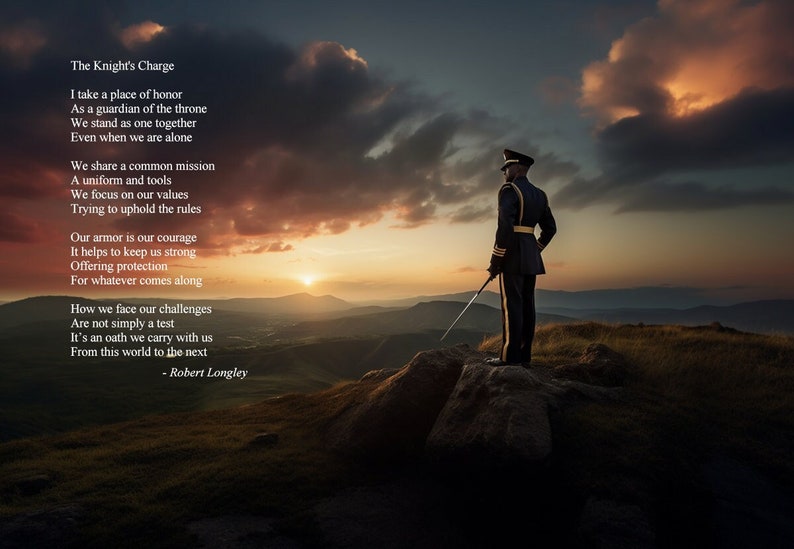 The Knight's Charge - Army Memorial Poem Printable - Etsy