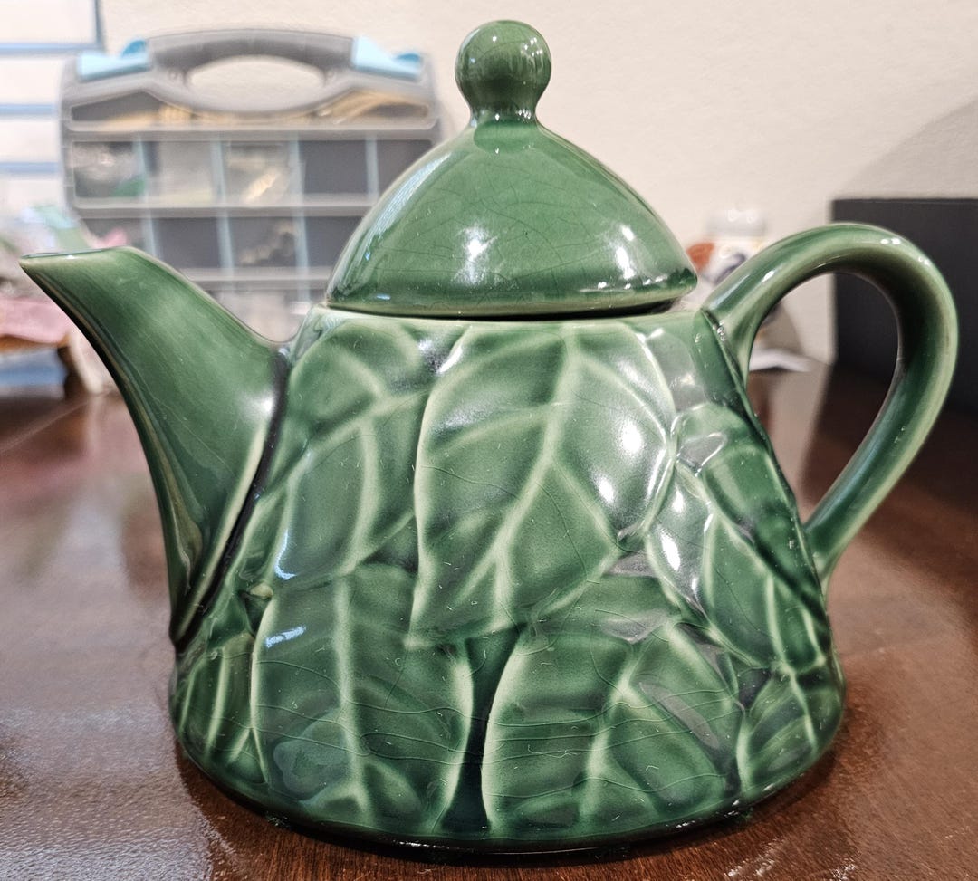 Jade Leaves Teapot by Pier One Imports - Etsy