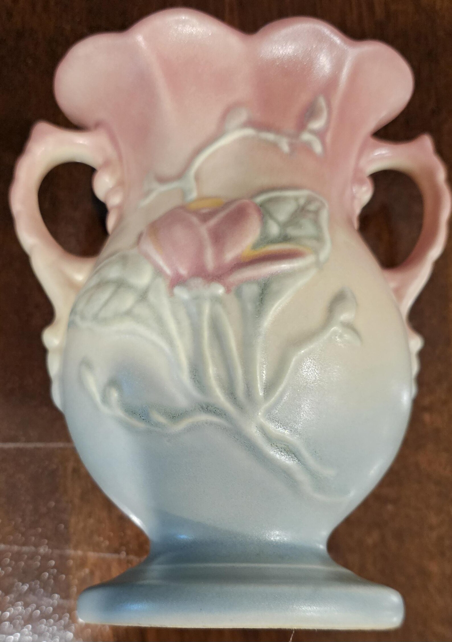 Vintage Hull Art Pottery Vase Magnolia Matte Double Handle Number 6 ...