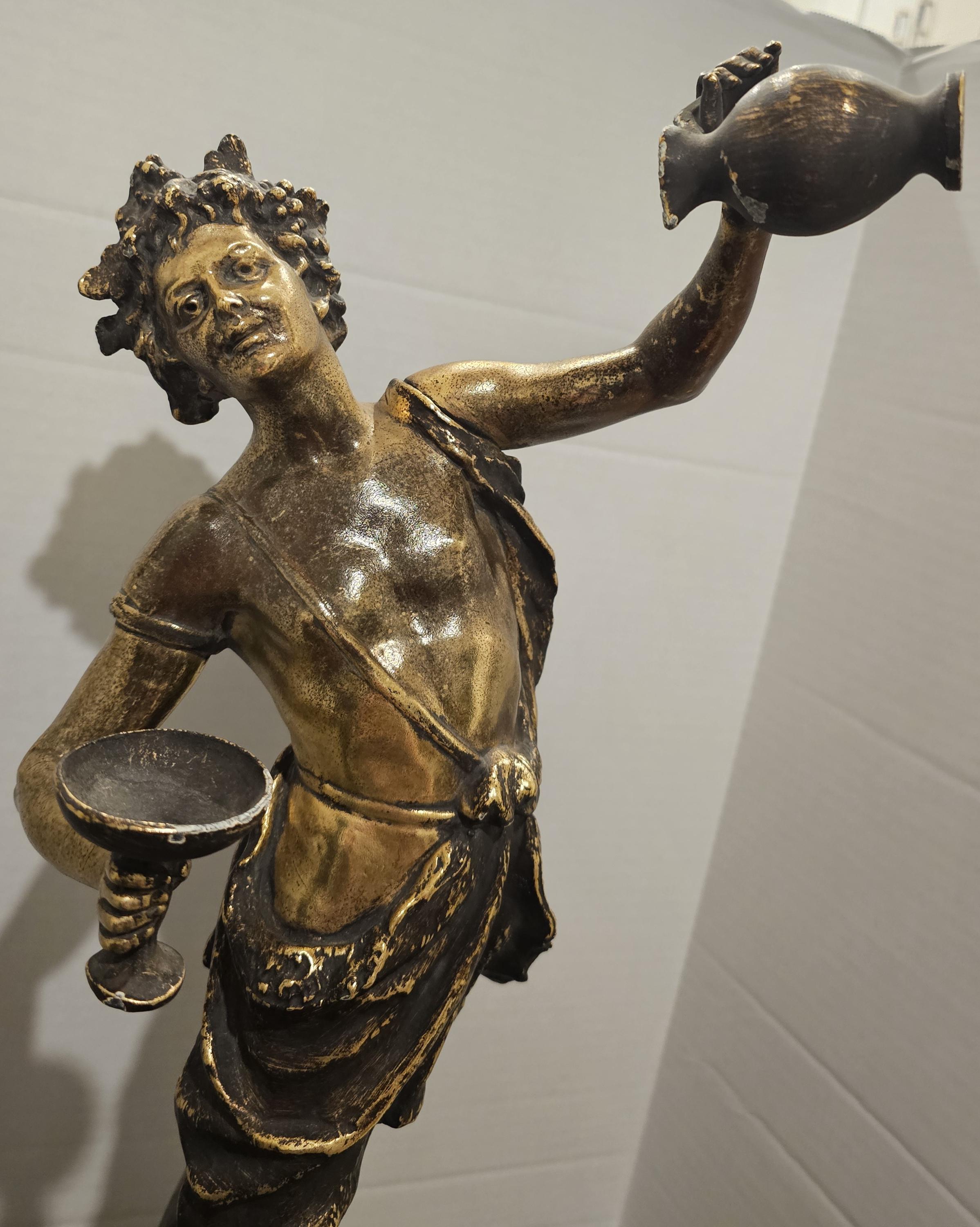 Vintage French Bronzed Sculpture by Louis Auguste Moreau Grecian Man ...