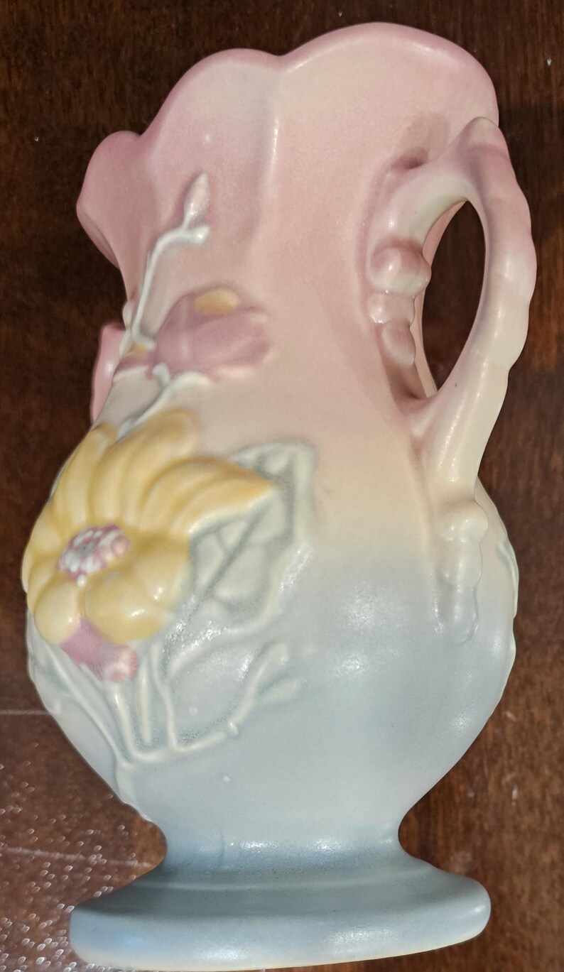 Vintage Hull Art Pottery Vase Magnolia Matte Double Handle Number 6 ...