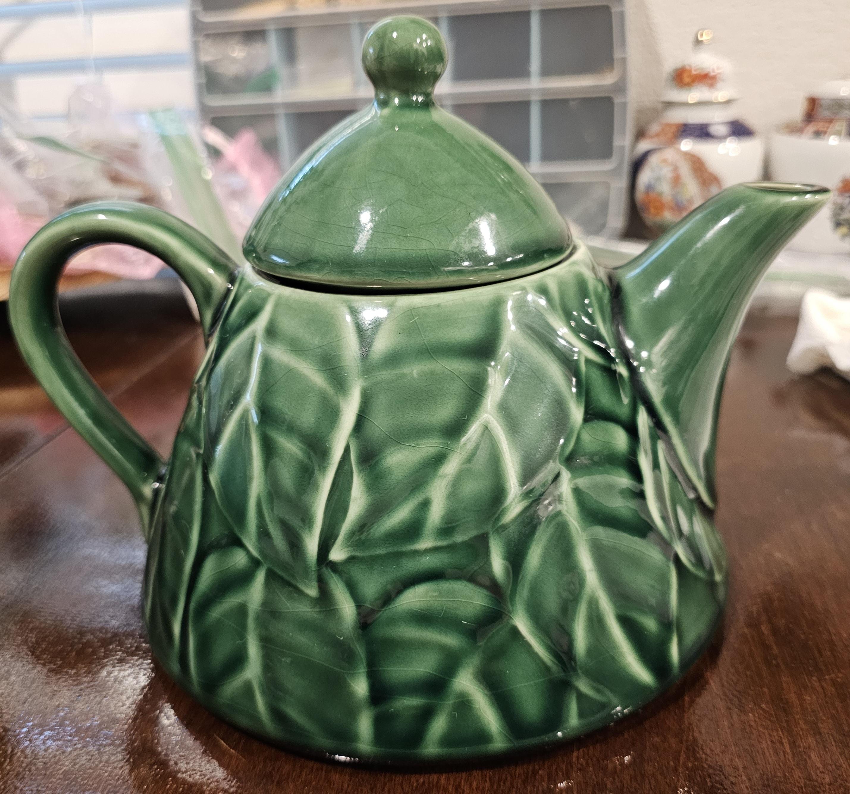 Jade Leaves Teapot by Pier One Imports - Etsy