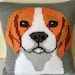 Knitting Pattern PDF Download - Beagle Pet Portrait Pillow Cushion ...