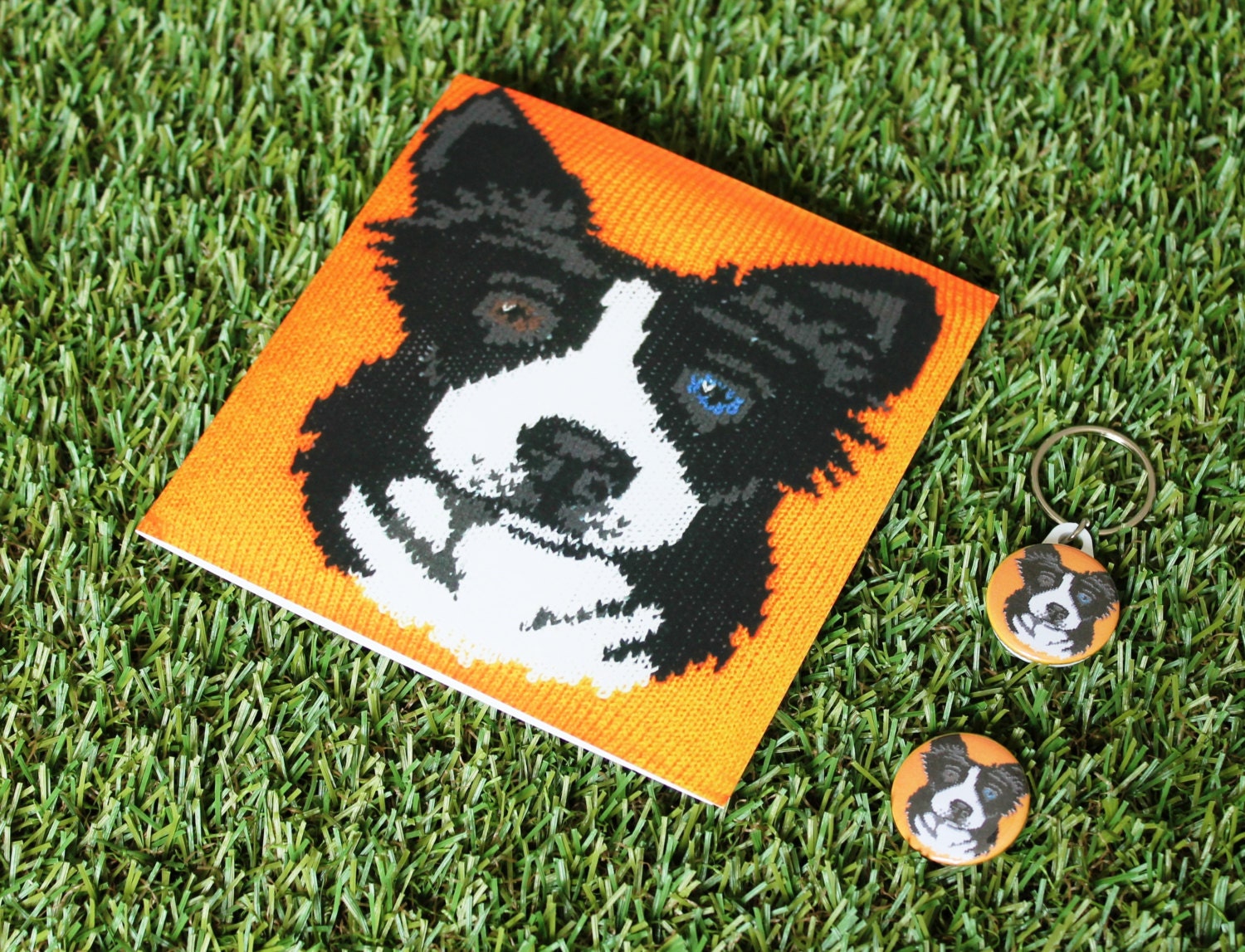 Knitting Pattern PDF Download - Border Collie/sheepdog Pet Portrait ...