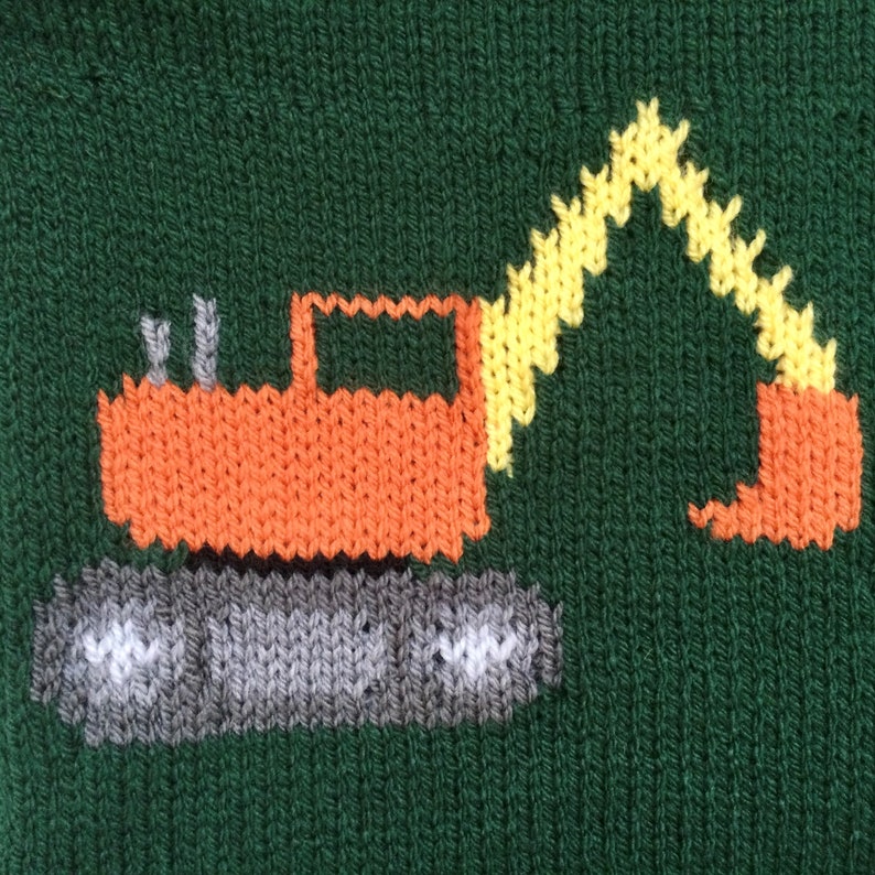 Knitting Pattern PDF Download Trucks and Diggers Cushion - Etsy