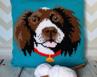 Knitting Pattern PDF Download Labrador Pet Portrait Pillow | Etsy