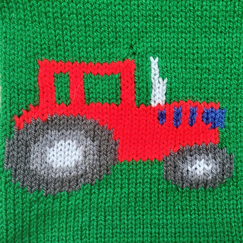 Knitting Pattern PDF Download Trucks and Diggers Cushion - Etsy
