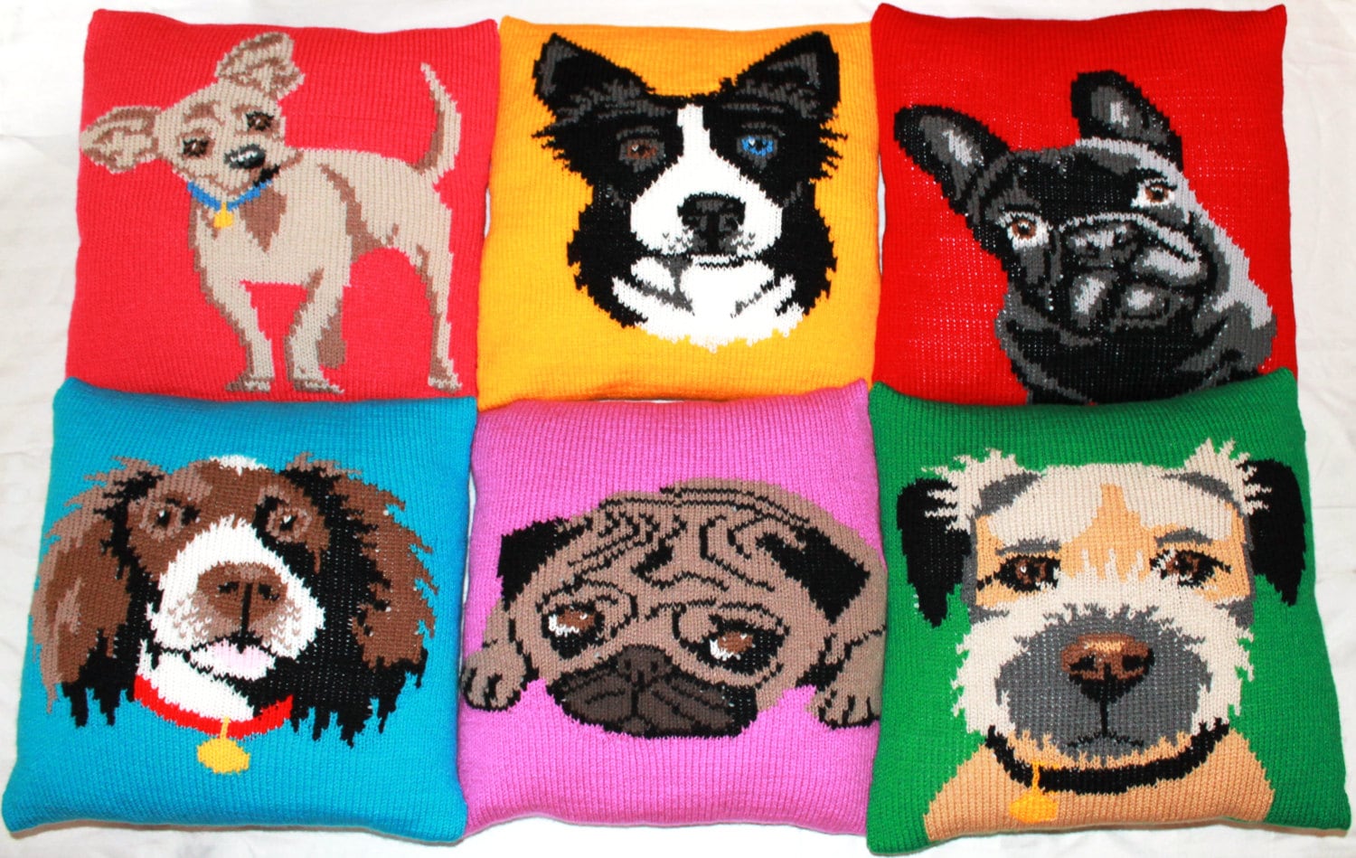 Knitting Pattern PDF Download - Border Collie/sheepdog Pet Portrait ...