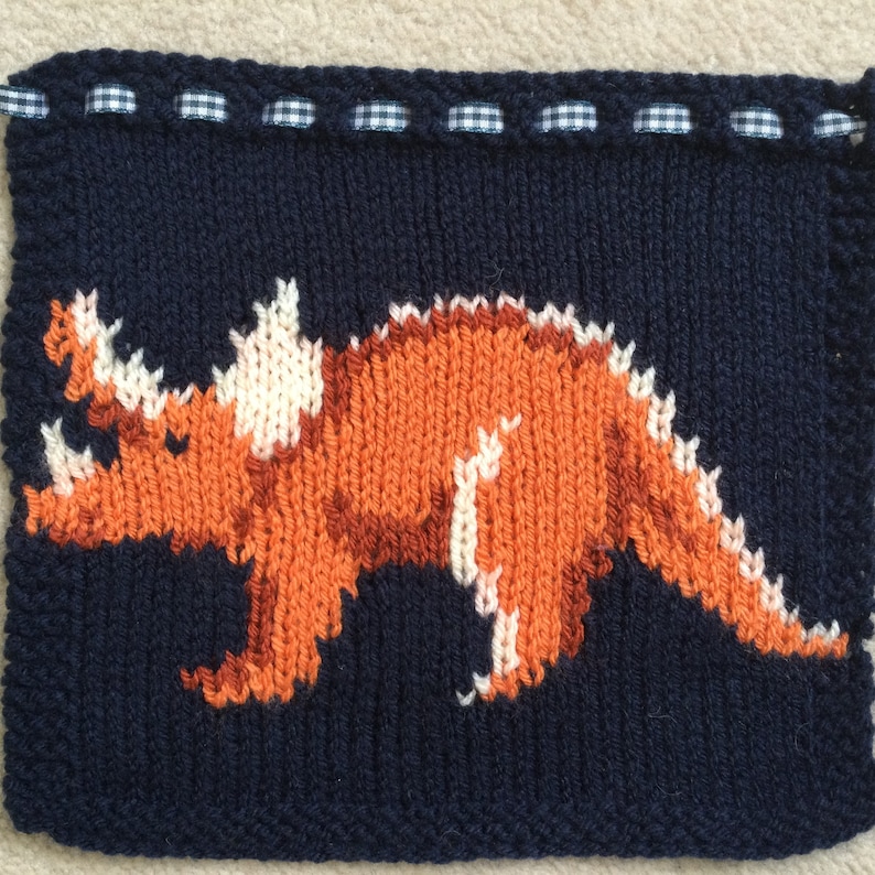 Knitting Pattern PDF Download Dinosaur Bunting - Etsy
