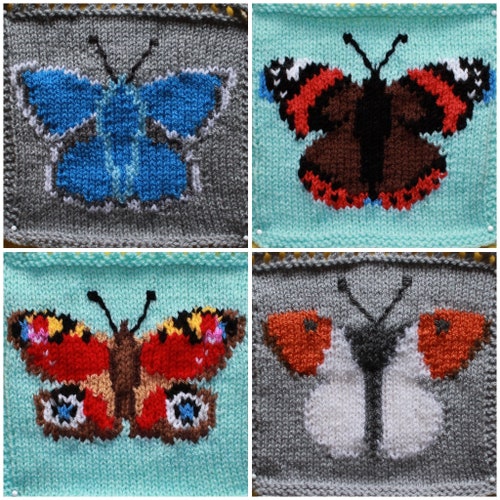 Knitting Pattern PDF Download Garden Bugs Intarsia Charts - Etsy