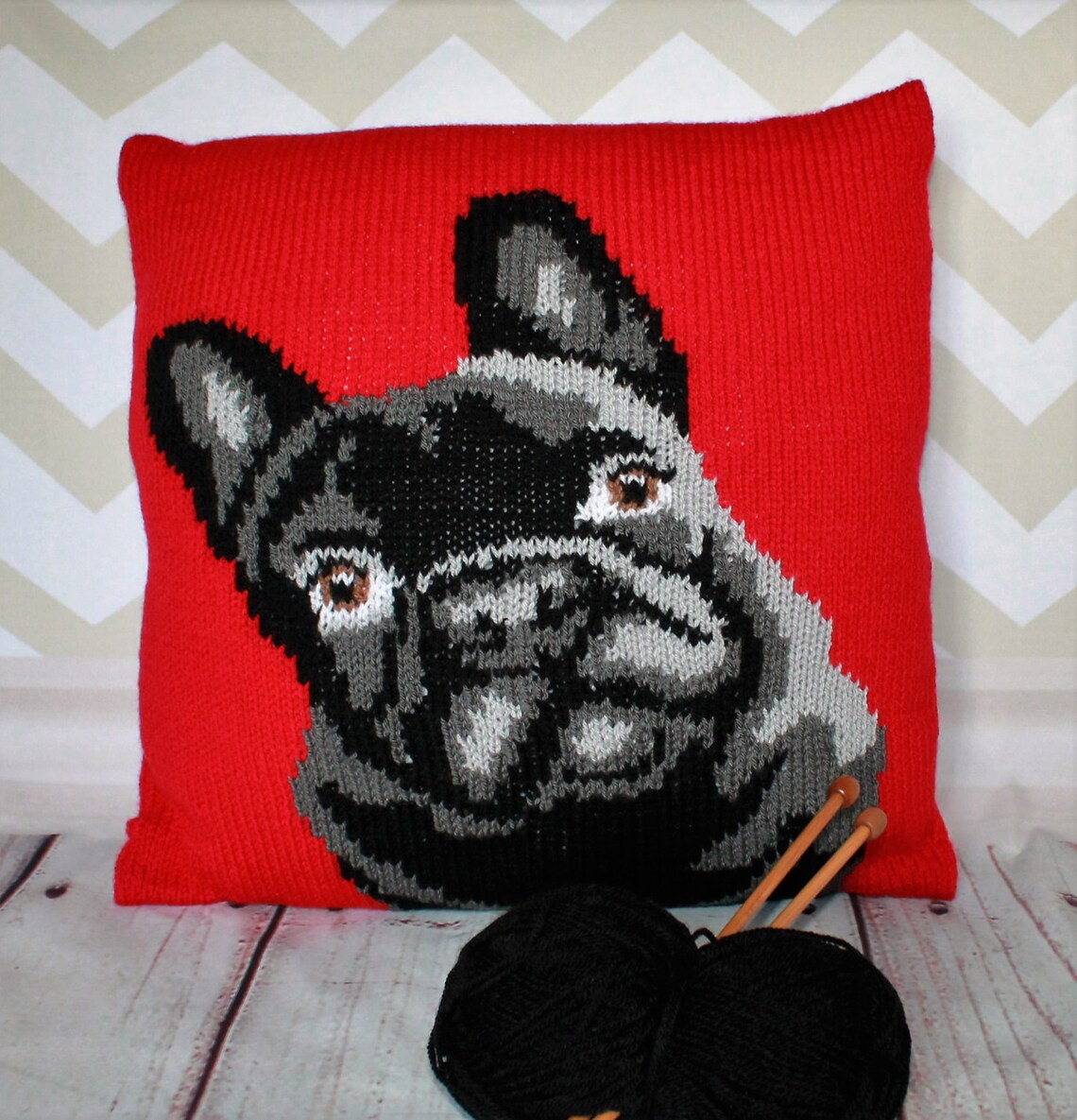 Knitting Pattern PDF Download Frenchie/French Bulldog Pet | Etsy
