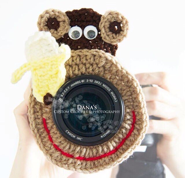 Monkey Camera Lens Buddy - Crochet - Handmade - Photography Prop - Kids ...