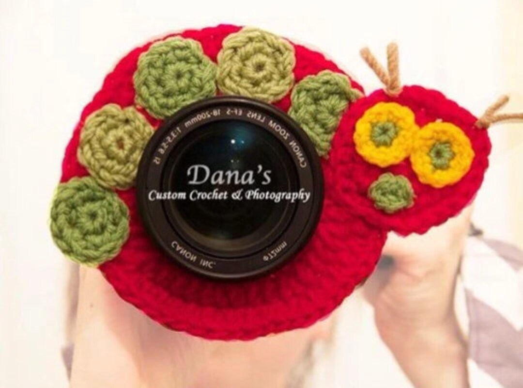Caterpillar Camera Lens Buddy - Crochet - Handmade - Photography Prop ...