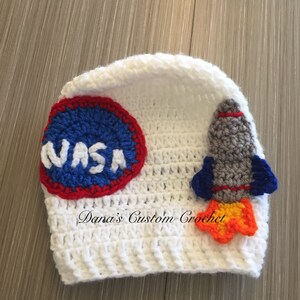 Astronaut Nasa Inspired Crochet Hat Photography Prop Spring handmade ...