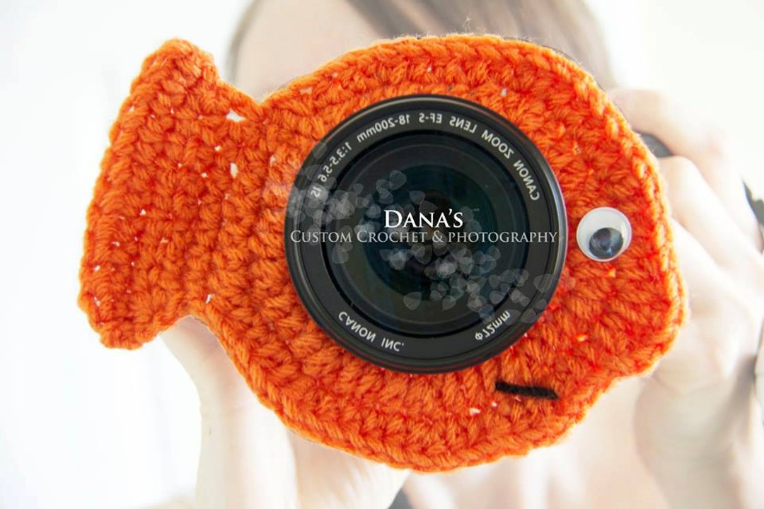 Goldfish Camera Lens Buddy - Crochet - Handmade - Photography Prop ...
