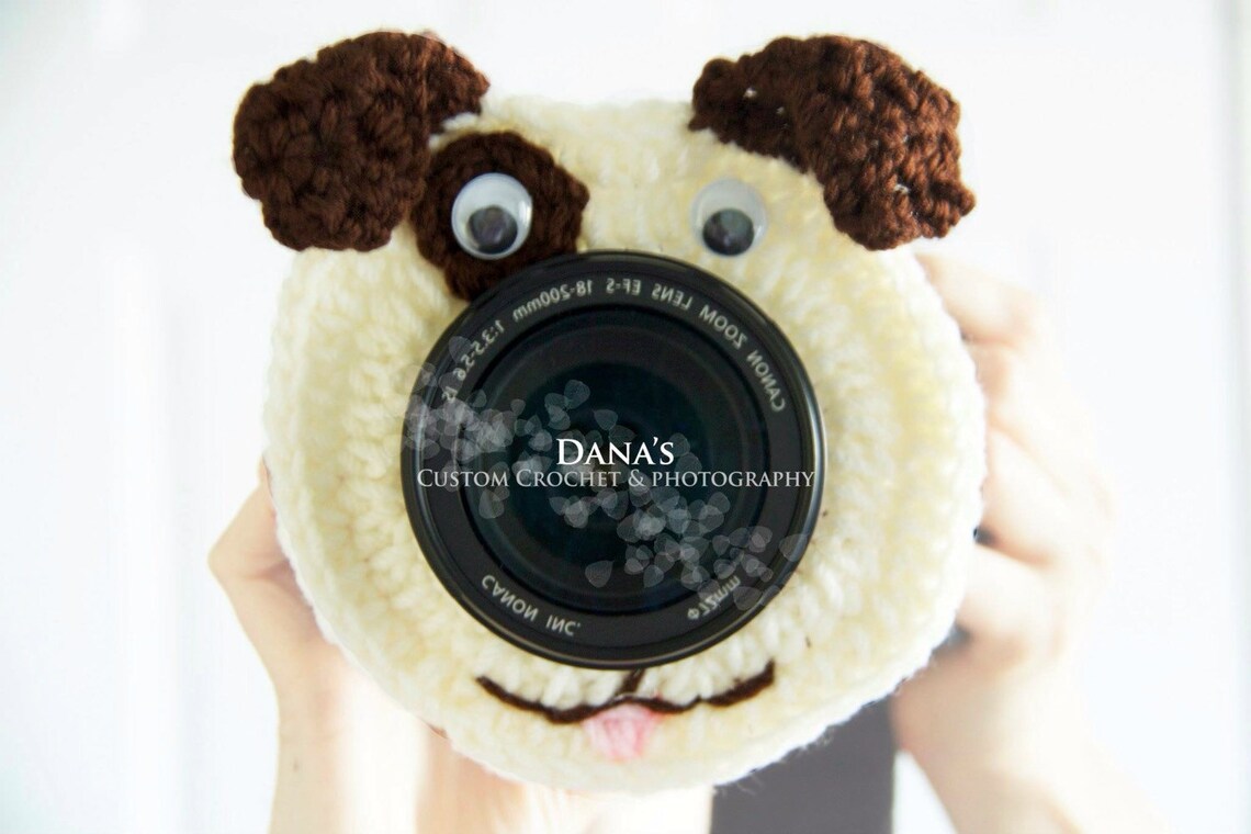 Puppy Camera Lens Buddy - Crochet - Handmade - Photography Prop - Kids ...