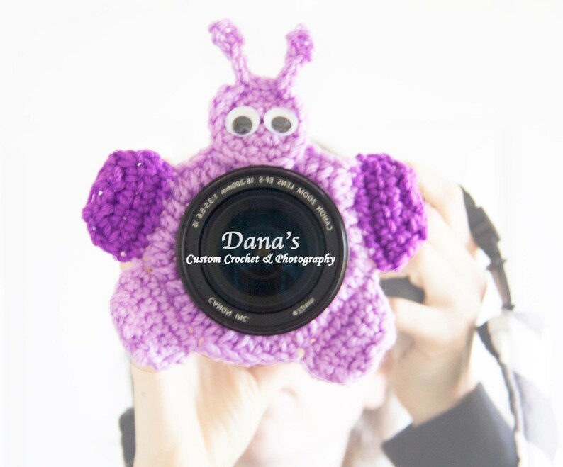 Butterfly Camera Lens Buddy - Crochet - Handmade - Photography Prop ...