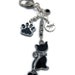 Black Cat Keyring, Black Cat Keychain, Black Cat Bag Charm, Mother's ...