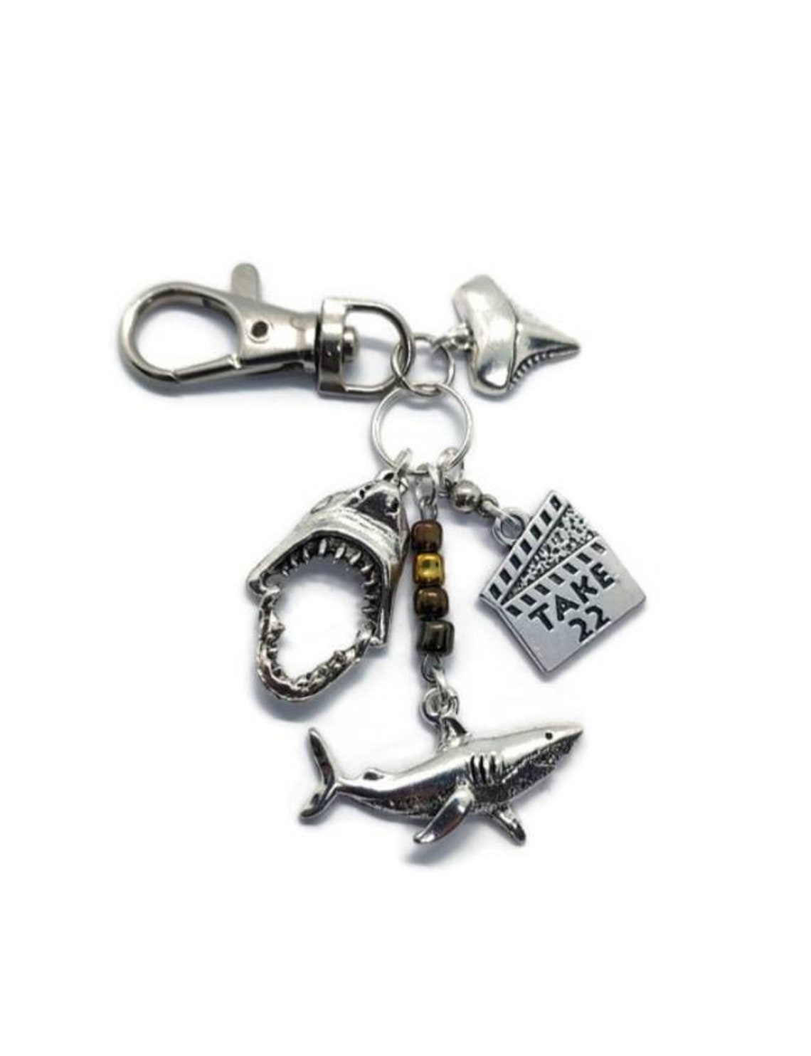 Jaws Keyring Shark Keyring Retro Keyring Retro Movie - Etsy UK
