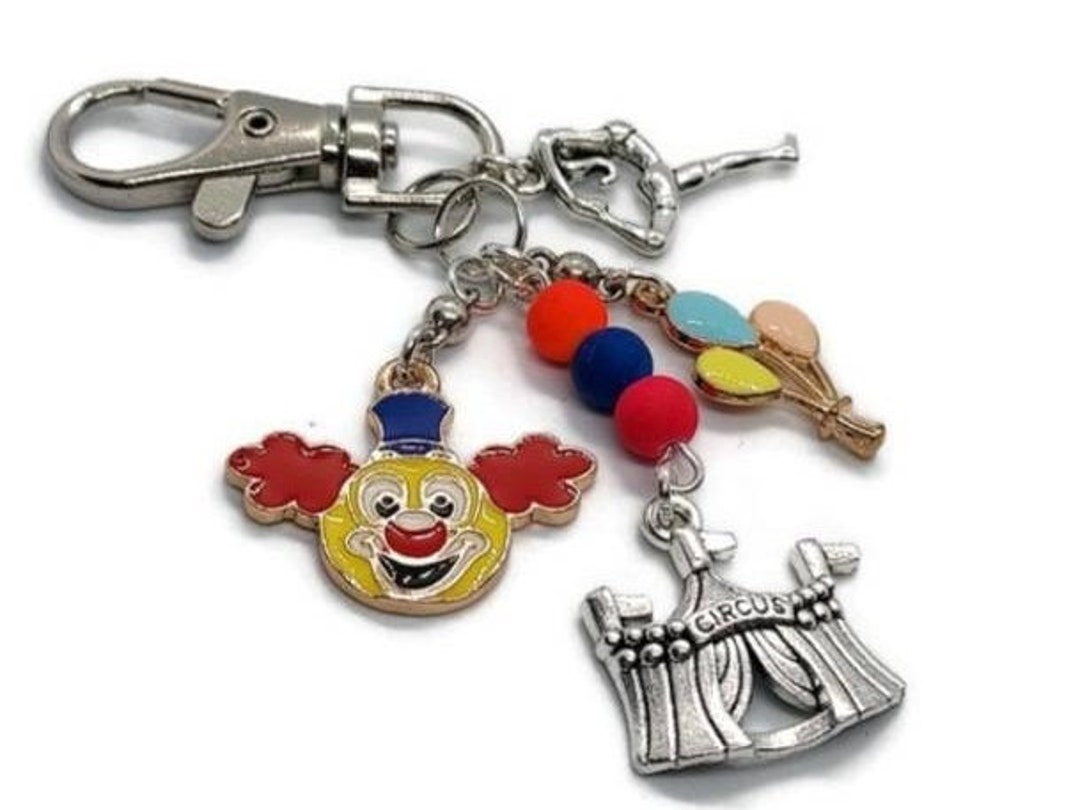 Circus Keyring, Circus Theme Gift, Circus Keychain, Clown Keyring ...