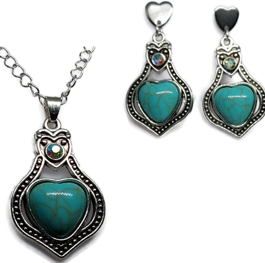 Blue Stone Jewellery Set, Blue Stone Jewellery, Victorian Style ...