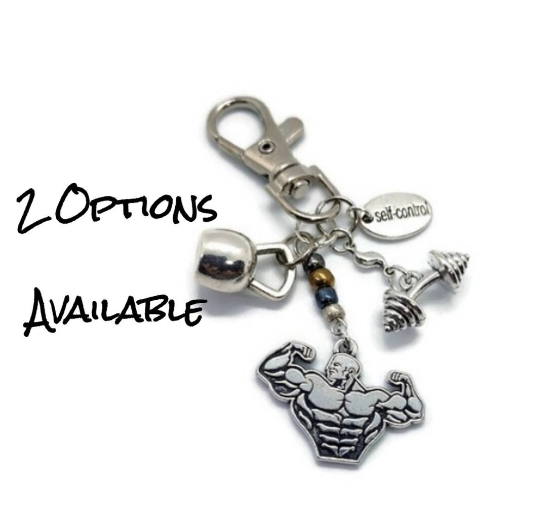 Body Builder Keyring Muscle Man Keyring Weight Lifter - Etsy