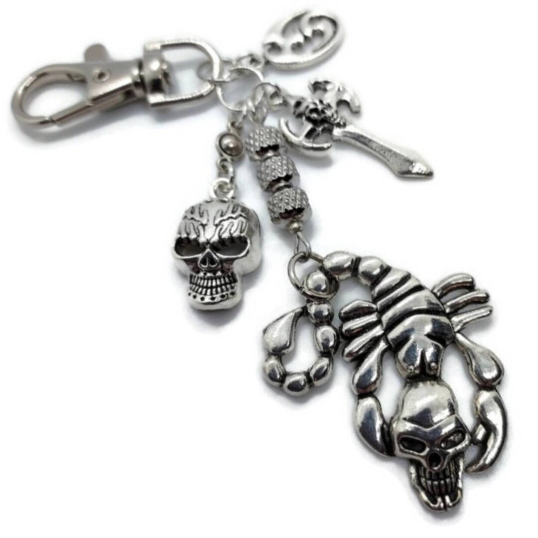 Scorpion Skull Keyring, Scorpion Keyring, Skull Keyring, Scorpion Skull ...