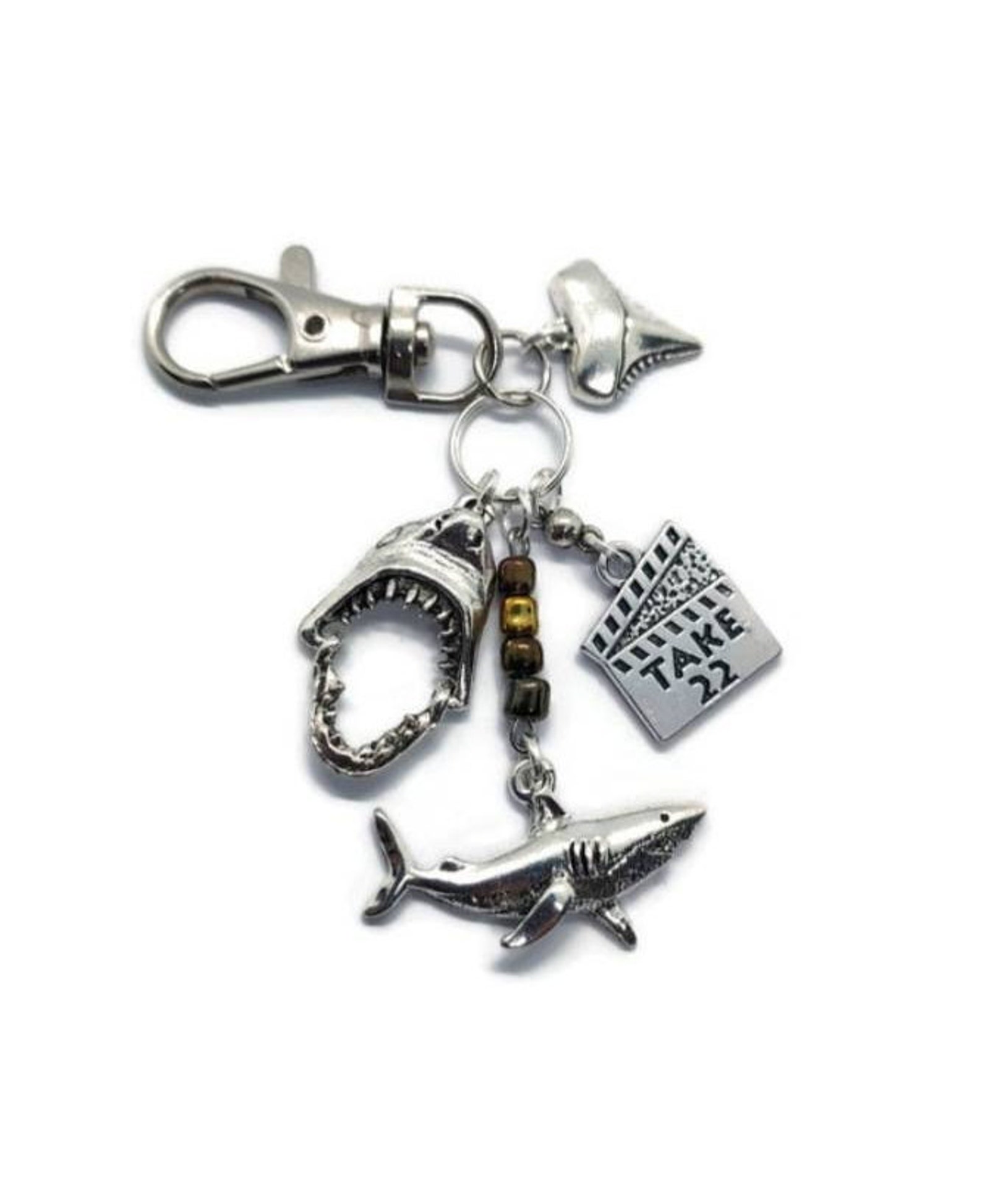 Jaws Keyring Shark Keyring Retro Keyring Retro Movie - Etsy UK