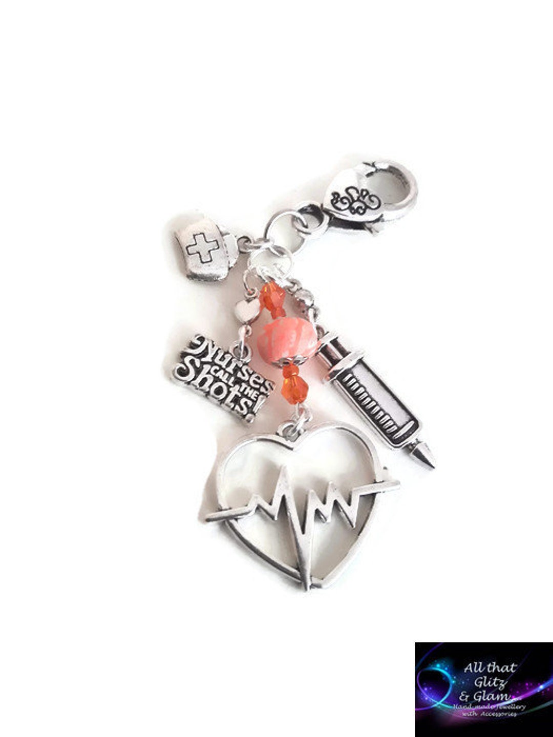 Nurse Keyring, Nurse Gift, Nurses Call the Shots Keyring, Heartbeat ...