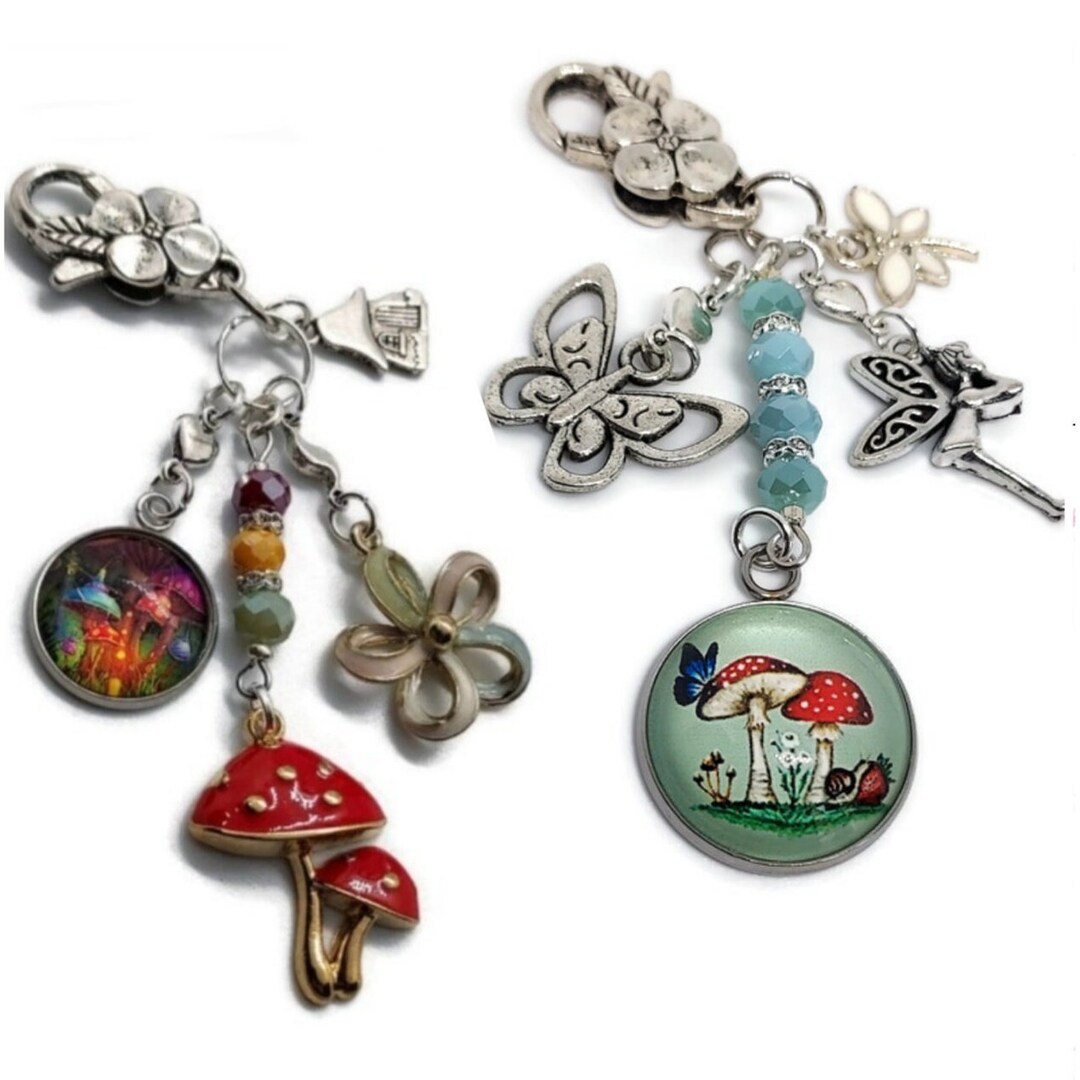 Toadstool Bag Charm, Toadstool Bagcharm, Toadstool Keyring, Make ...
