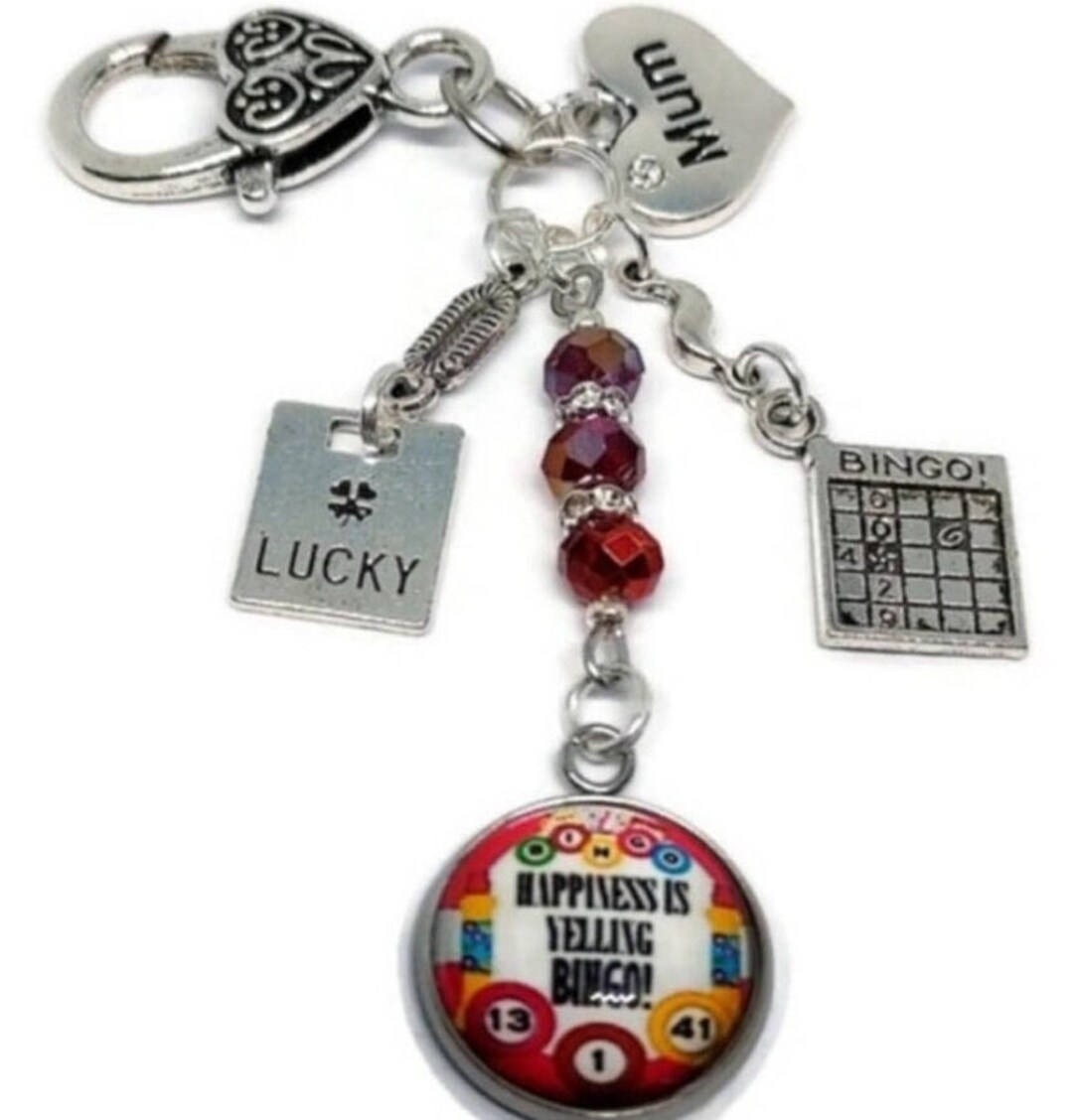 Bingo Gift, Bingo Keyring, Bingo Keychain, Gift for Bingo Lovers ...