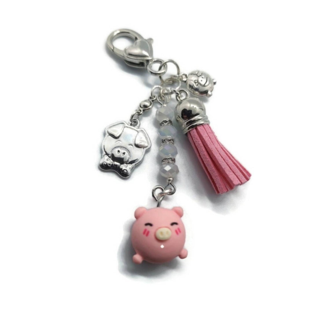 Pig Bag Charm Pig Bagcharm Cute Pig Bag Charm Cute Pig - Etsy