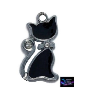 Black Cat Keyring, Black Cat Keychain, Black Cat Bag Charm, Mother's ...