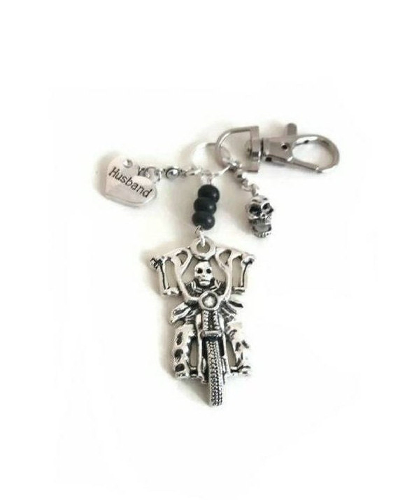 Skeleton Keyring Harley Davidson Keyring Motorbike Keyring - Etsy UK