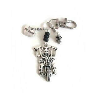 Skeleton Keyring Harley Davidson Keyring Motorbike Keyring - Etsy UK