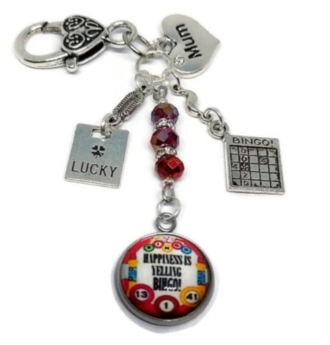 Bingo Gift, Bingo Keyring, Bingo Keychain, Gift for Bingo Lovers ...