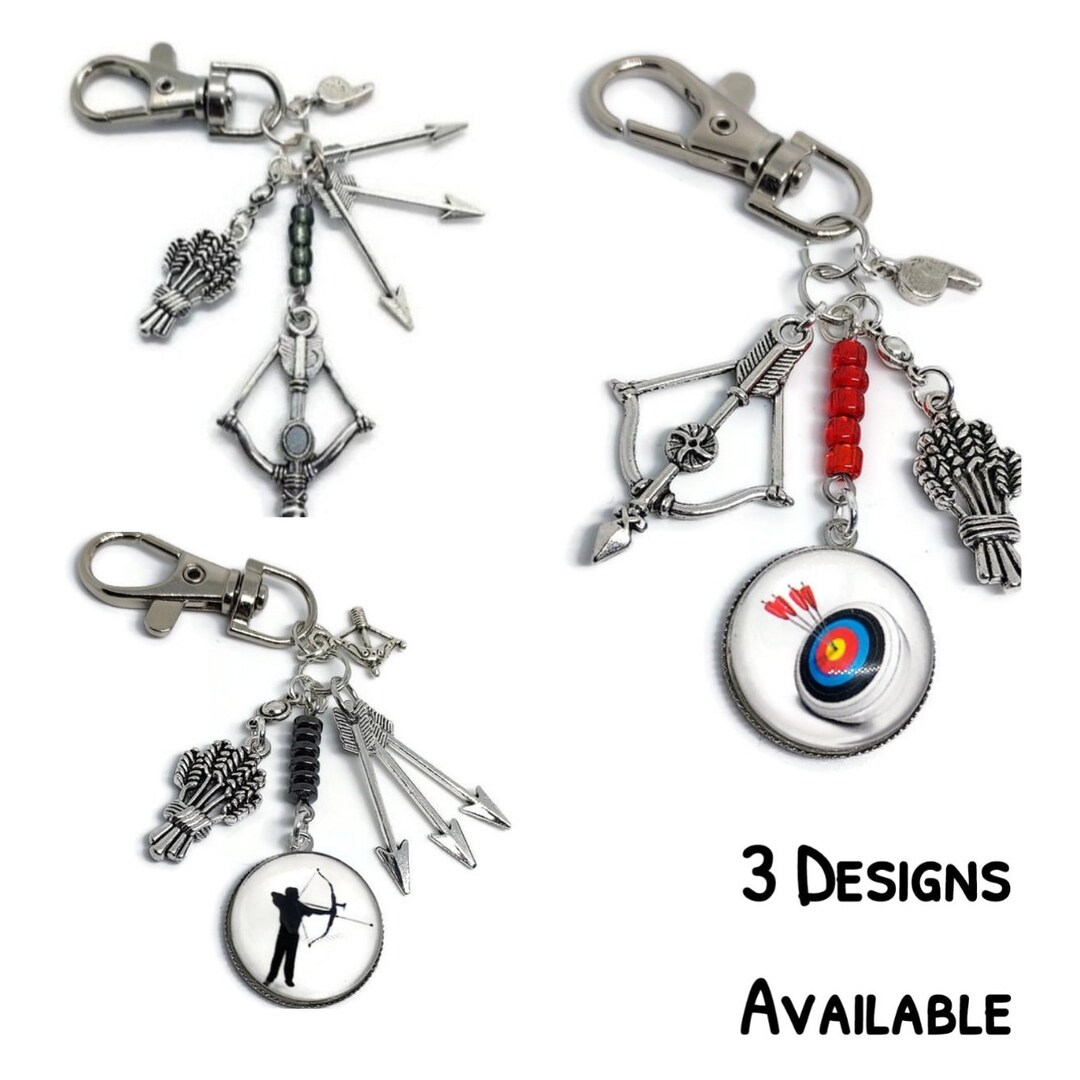 Archery Keyring, Archer's Keyring, Bow & Arrow Keyring, Bowman Keyring ...