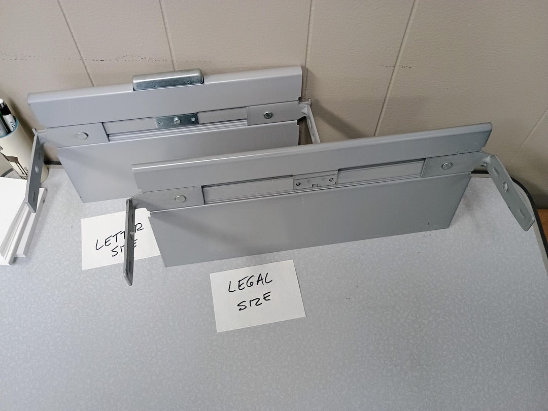 Vintage Allsteel File Cabinet Backing Plates, Original Grey Finish ...
