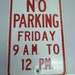 Vintage Embossed NO Parking Friday Sign Steel With Raised - Etsy